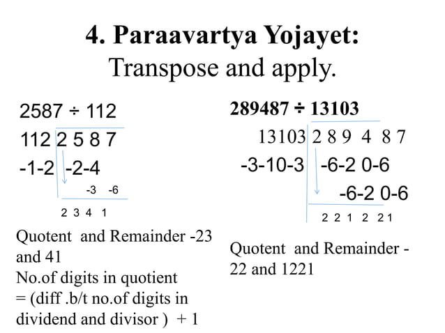 Vedic Mathematics 16 sutras with example problems | PPTX | Hinduism | Religion & Spirituality