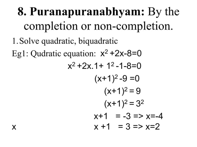 Vedic Mathematics 16 sutras with example problems | PPTX | Hinduism | Religion & Spirituality