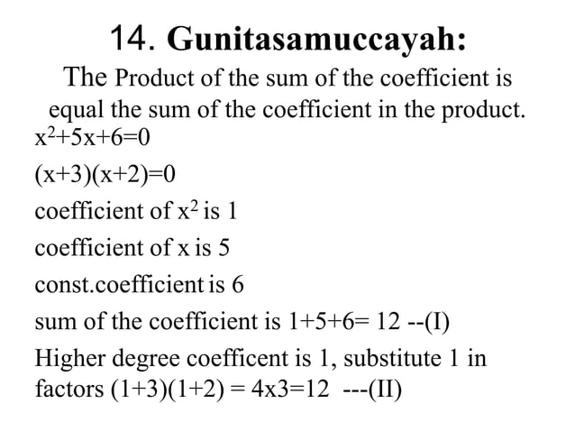Vedic Mathematics 16 sutras with example problems | PPTX | Hinduism | Religion & Spirituality