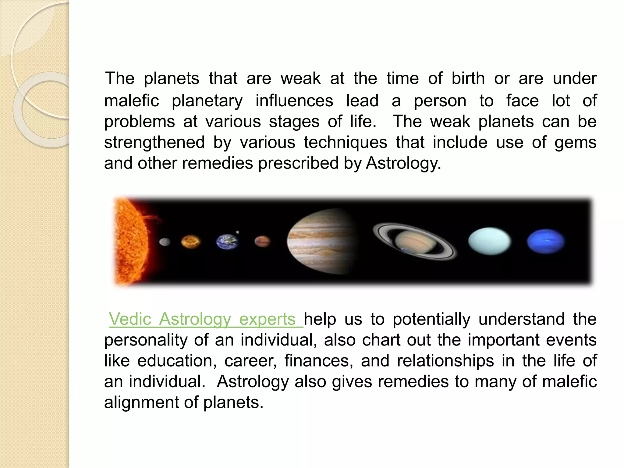 Understanding Planetary Effects in Vedic Astrology | PPTX