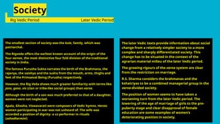 Transition from Rig Vedic to Later Vedic Culture: Social, Economic, and ...