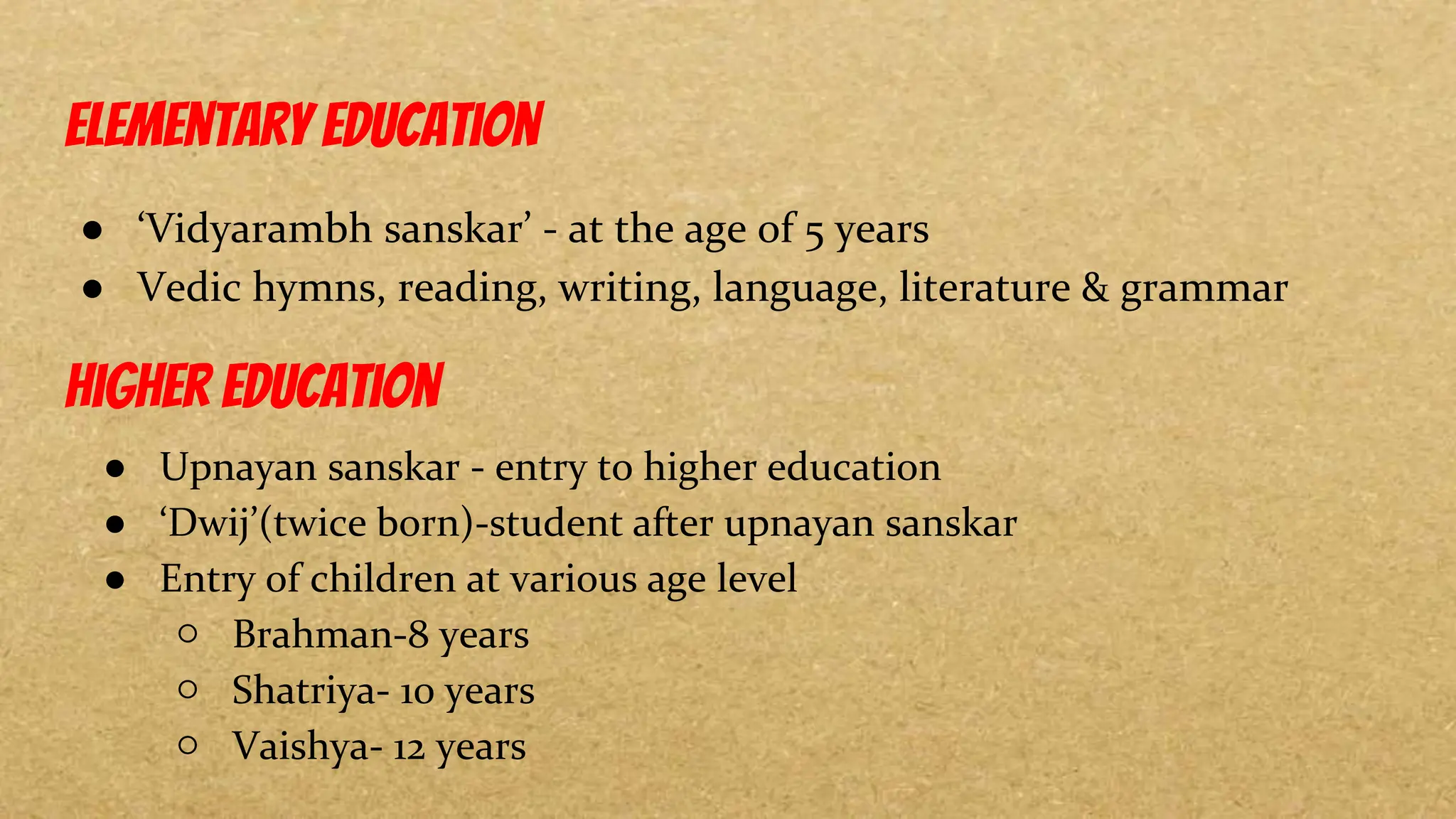 Period of Education: Unweiling Vedic System of Education | PPTX