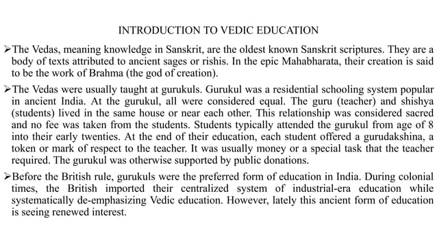 VEDIC EDUCATION SYSTEM.pptx | Sikhism | Religion & Spirituality