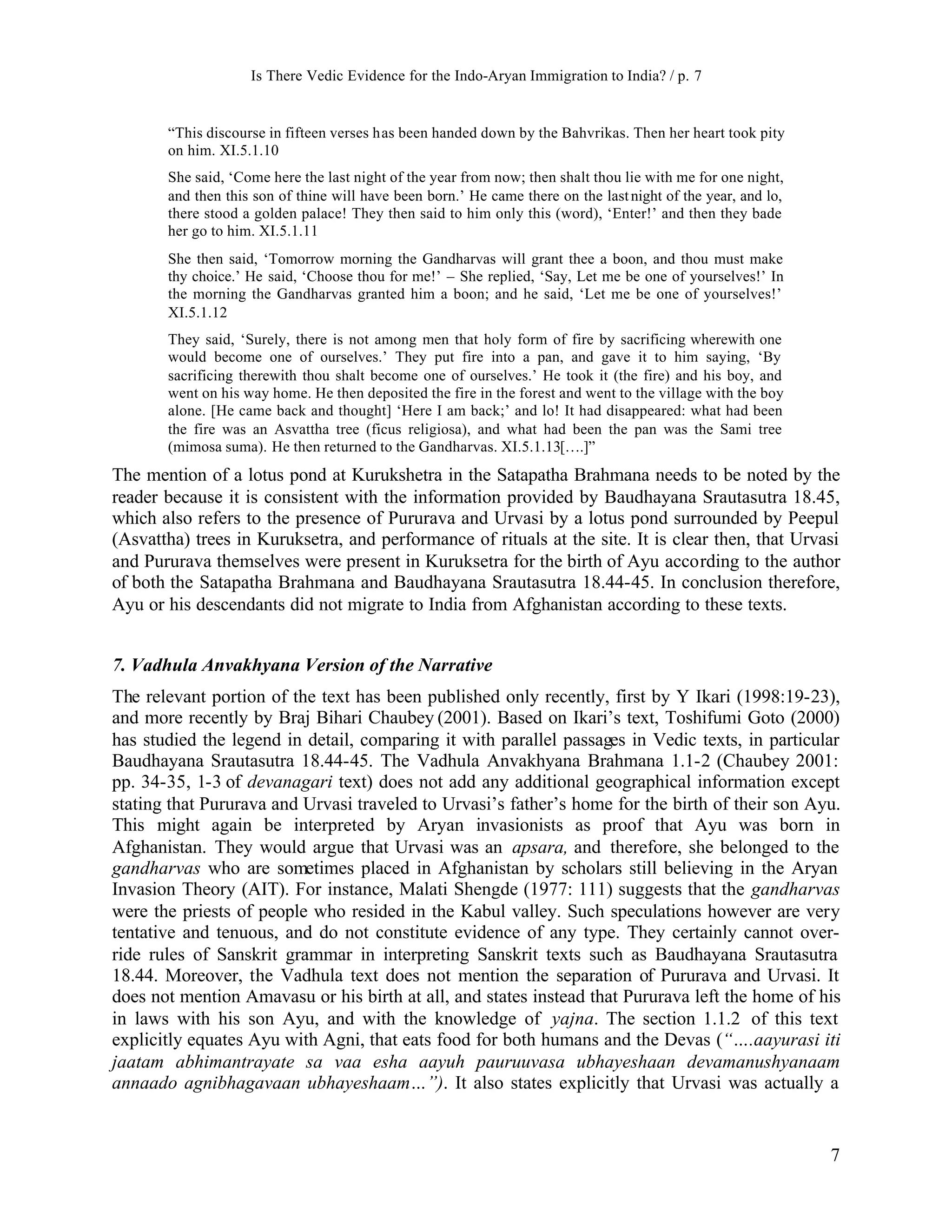 Vedic evidence for Aryan Migration (AMT) puratattva? | PDF