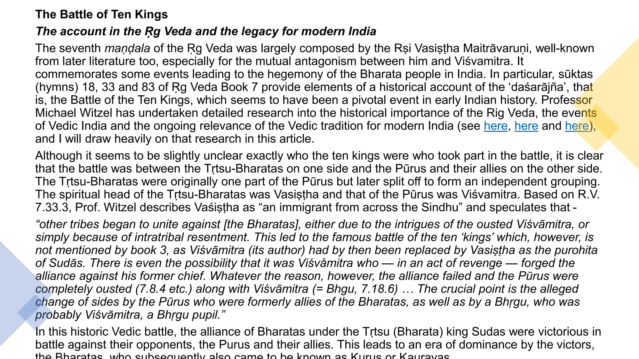 Vedic kings and the early history of India | PPTX