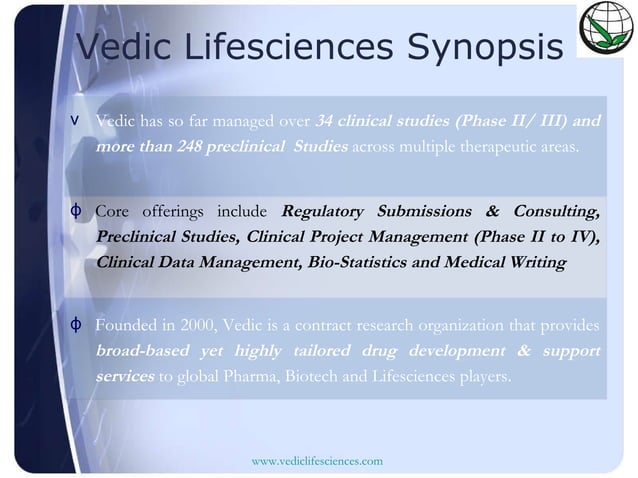 Vedic Lifesciences Pvt Ltd | PPS