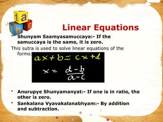 vedic math fundamental sutras and applications | PPTX