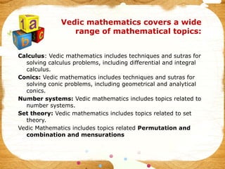 vedic math fundamental sutras and applications | PPTX