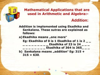 vedic math fundamental sutras and applications | PPTX