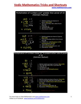 Vedic mathematics Tricks and Shortcuts | PDF | Hinduism | Religion & Spirituality