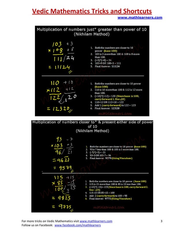 Vedic mathematics Tricks and Shortcuts | PDF | Hinduism | Religion & Spirituality