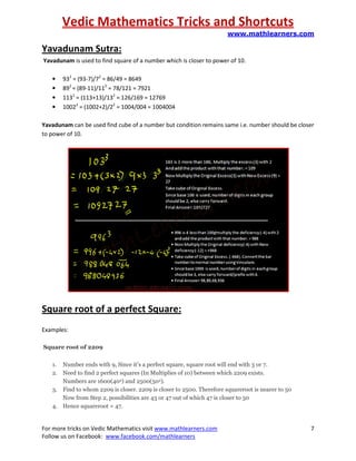 Vedic mathematics Tricks and Shortcuts | PDF | Hinduism | Religion & Spirituality