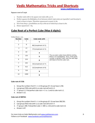 Vedic mathematics Tricks and Shortcuts | PDF | Hinduism | Religion & Spirituality