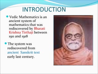 Vedic mathematics | PPT | Hinduism | Religion & Spirituality