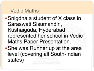 Vedic mathematics generates curiosity and develops problem solving ...