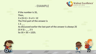 Vedic mathmatics -walnutexcellence | PPTX