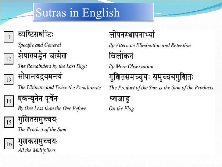 16 SUTRAS OF VEDIC MATHS PDF