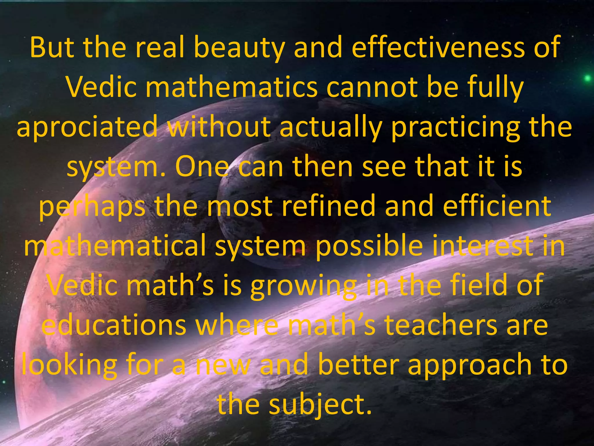 PPT on Vedic maths | PPTX