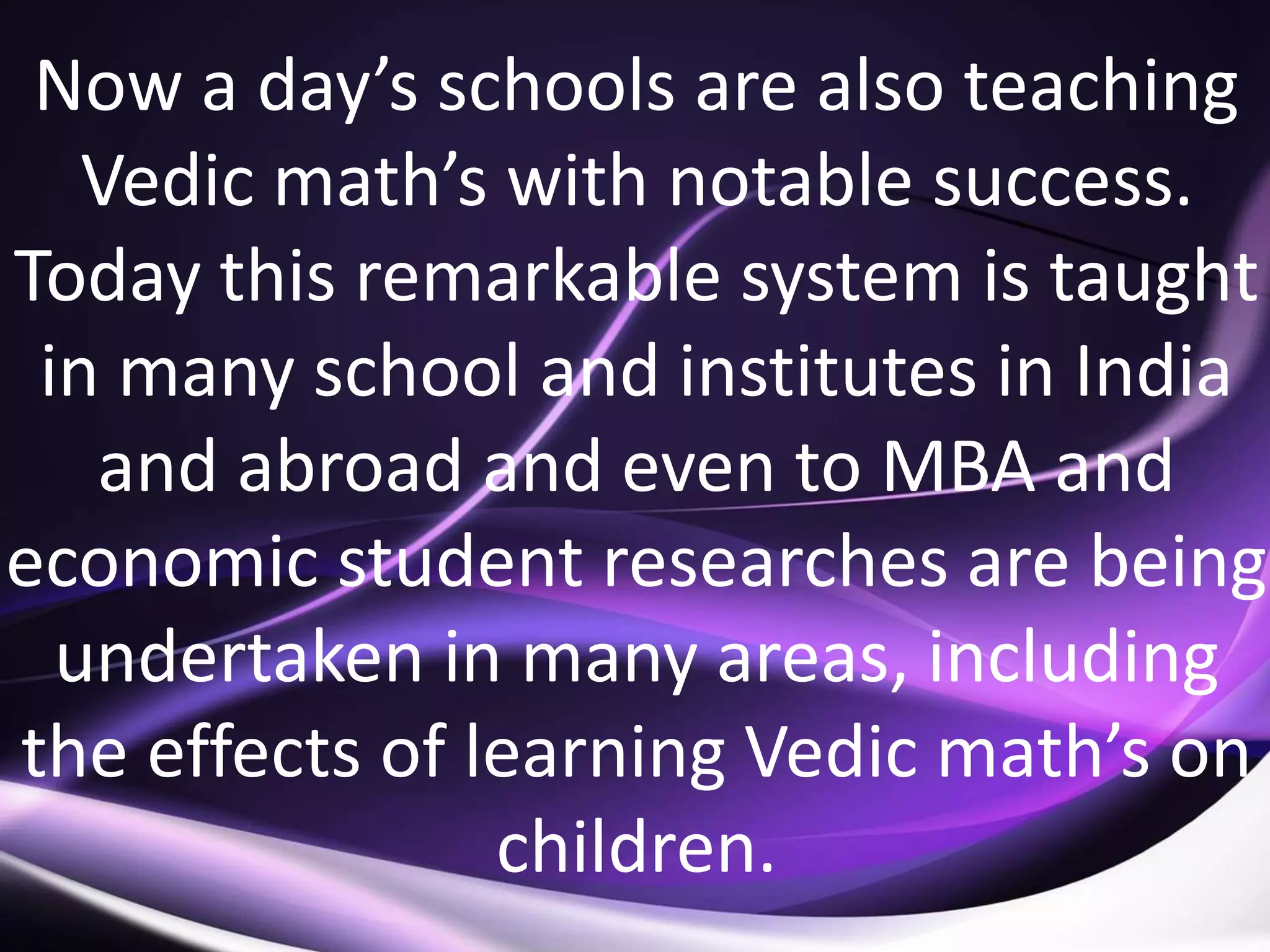 PPT on Vedic maths | PPTX