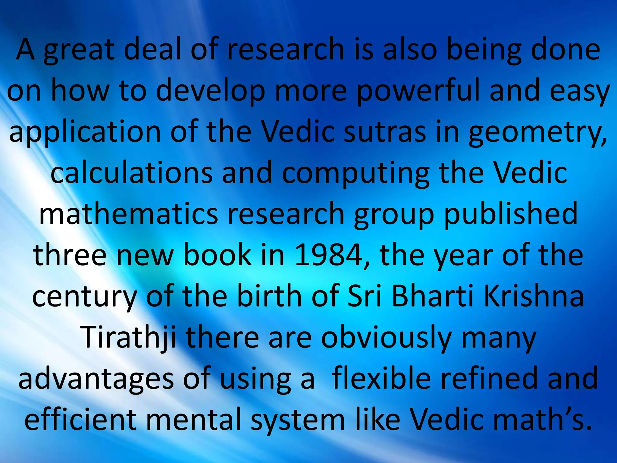 PPT on Vedic maths | PPTX