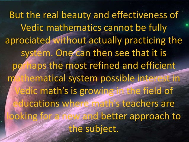 PPT on Vedic maths | PPTX | Hinduism | Religion & Spirituality