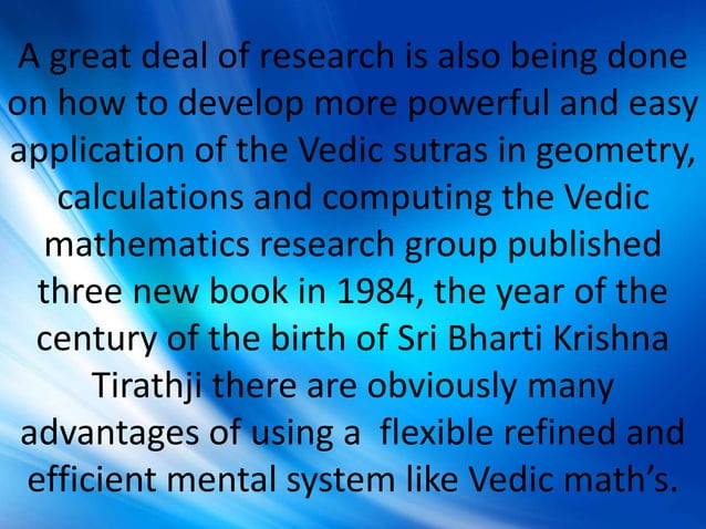PPT on Vedic maths | PPTX | Hinduism | Religion & Spirituality