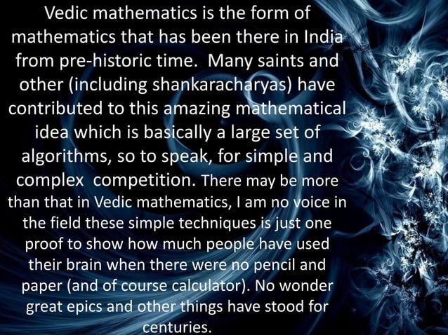PPT on Vedic maths | PPTX | Hinduism | Religion & Spirituality