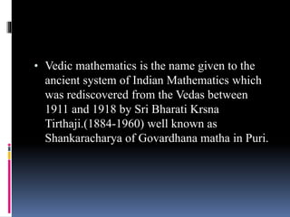 Vedic maths | PPT