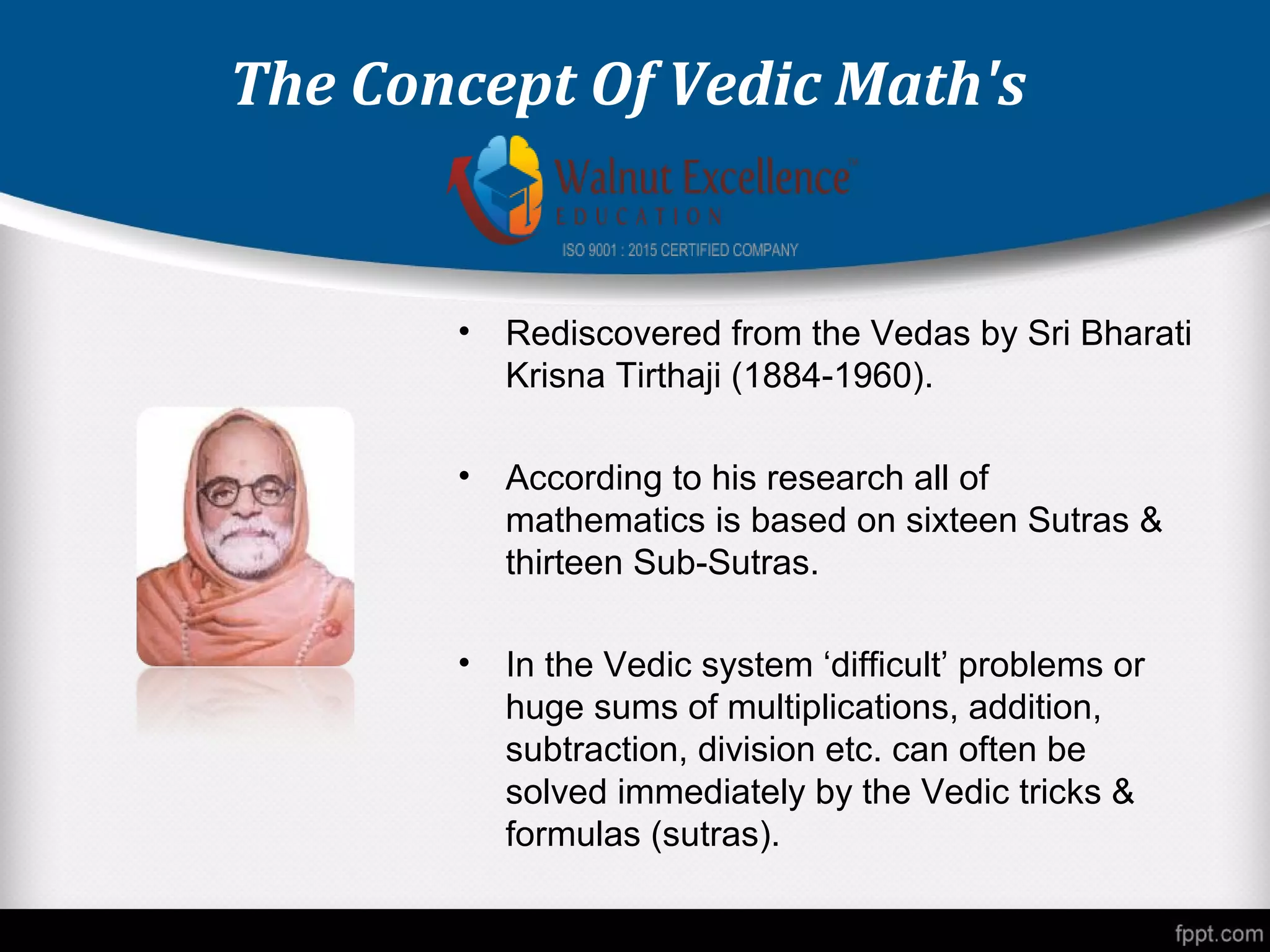 Vedic maths for kids | PPT