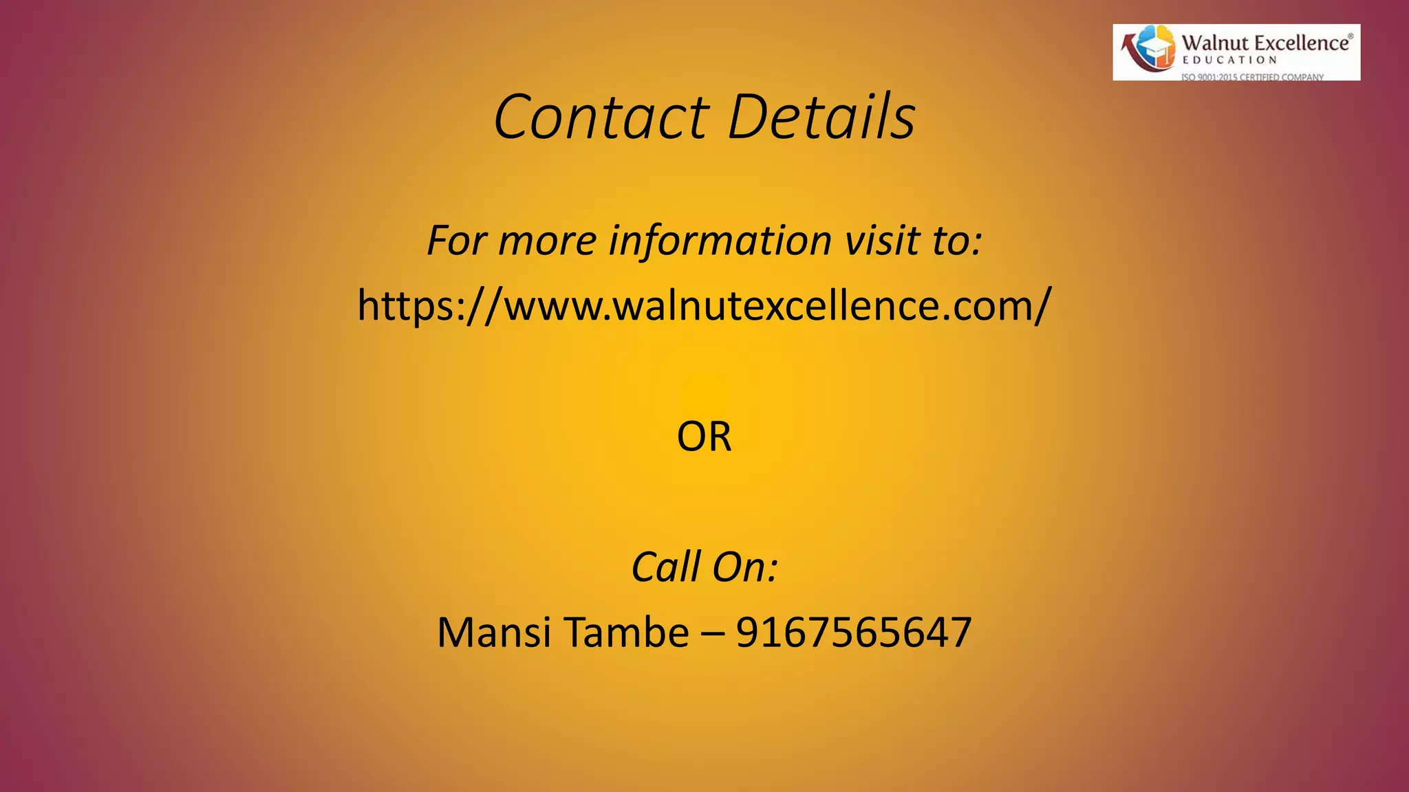 Vedic Maths Franchise - Walnut Excellence | PPTX