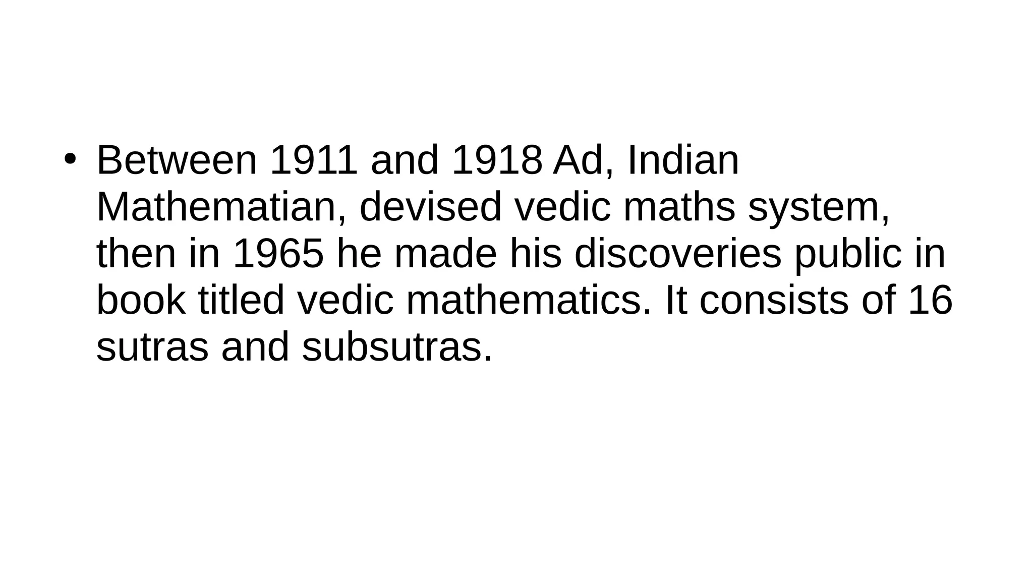 Vedic maths introduction for starting course | PDF