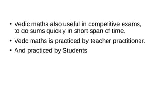 Vedic maths introduction for starting course | PDF