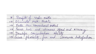 Vedic maths introduction for starting course | PDF