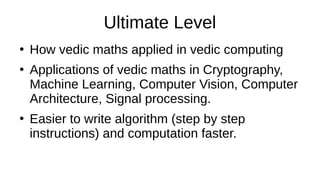 Vedic maths introduction for starting course | PDF