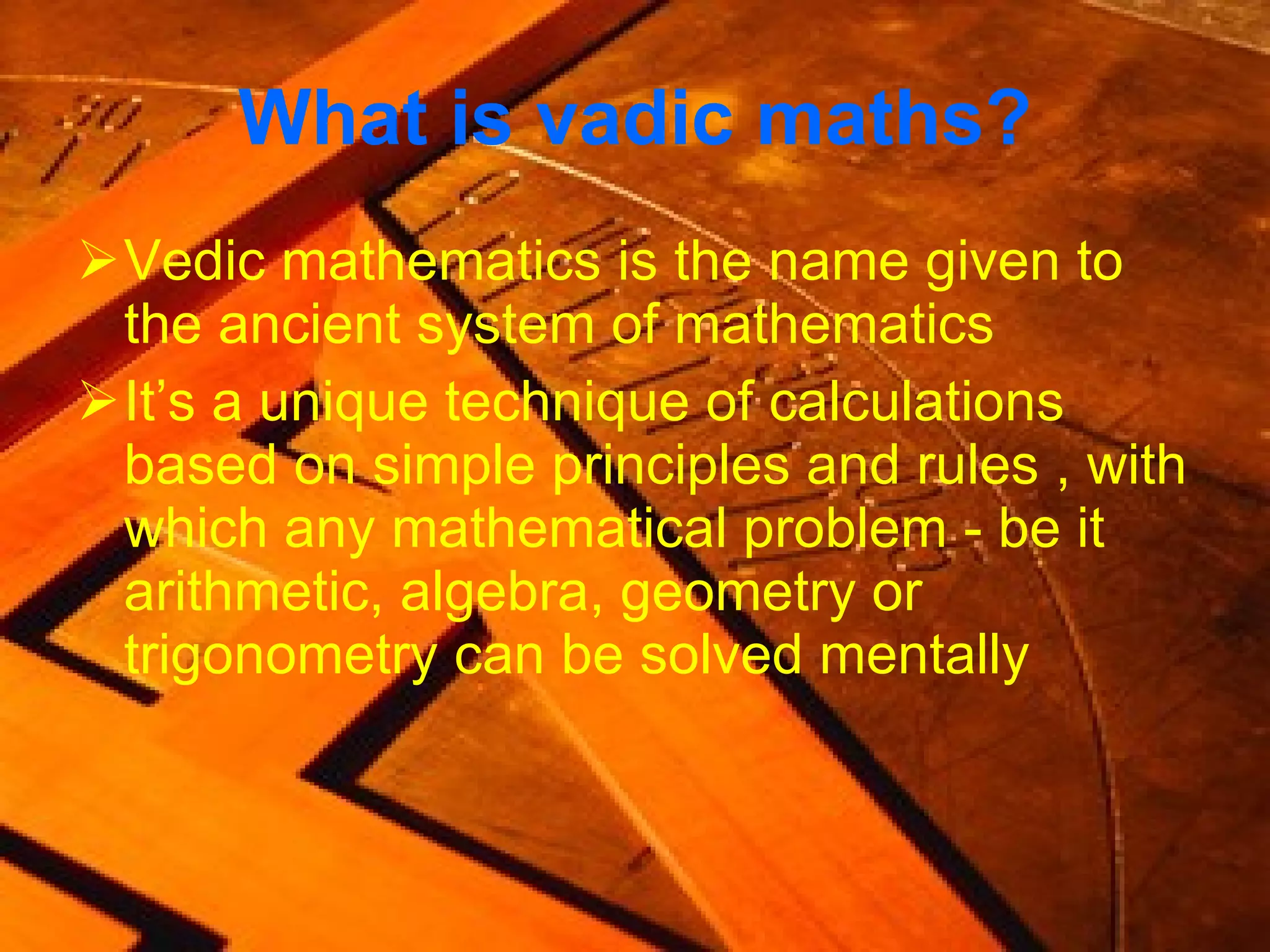 Vedic math (sof) | PPT