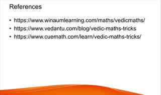 Vedic math some tips and tricks | PDF