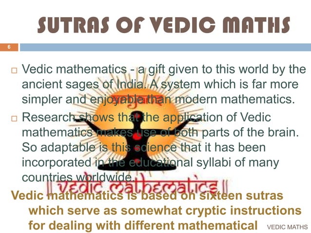 Vedic maths sutras | PPTX