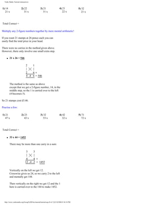 Vedic maths tutorial (interactive) | PDF