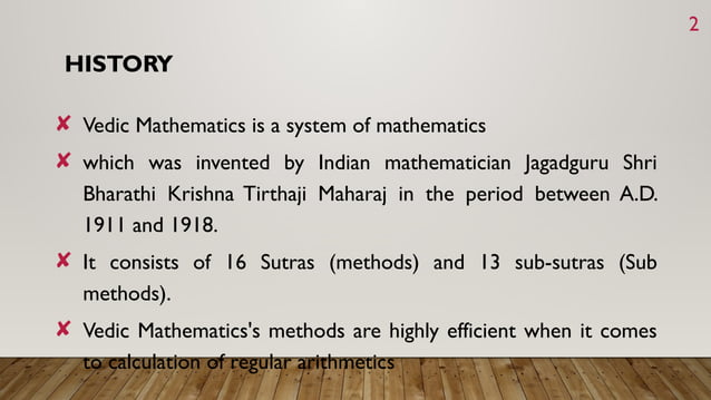 vedic maths required for simple mathematics techniques. | PPTX ...