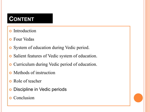 Vedic period of education | PPTX