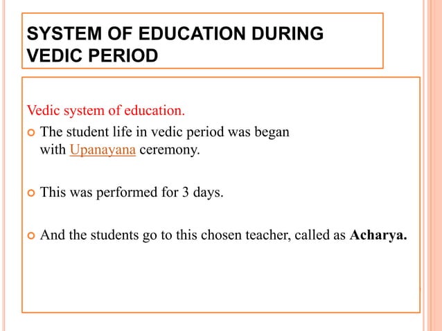 Vedic period of education | PPTX