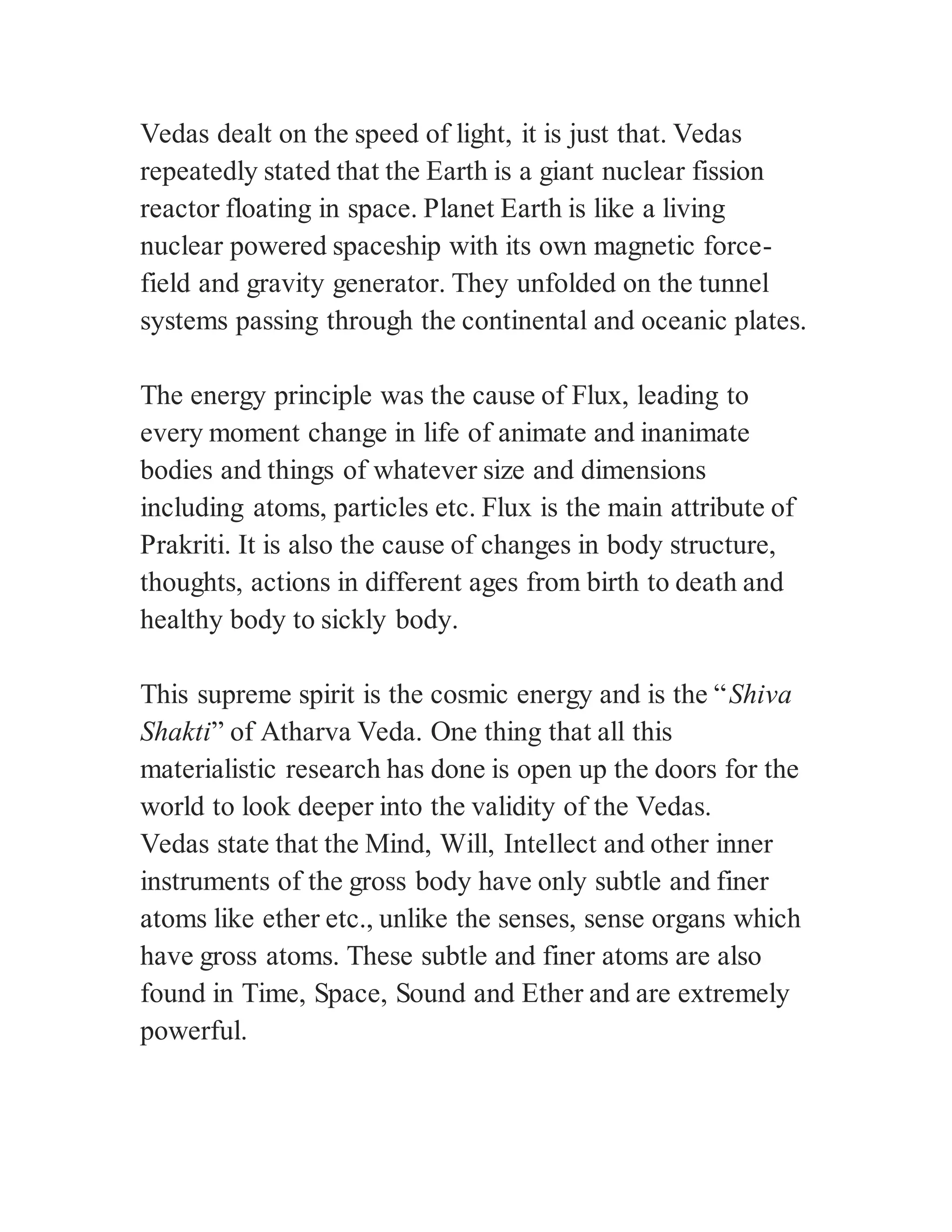 Vedic scientific excellence . | DOCX