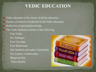Vedik period education ppt | PPTX