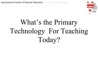 Vedio conference/ International Journal of Internet Education | PPT