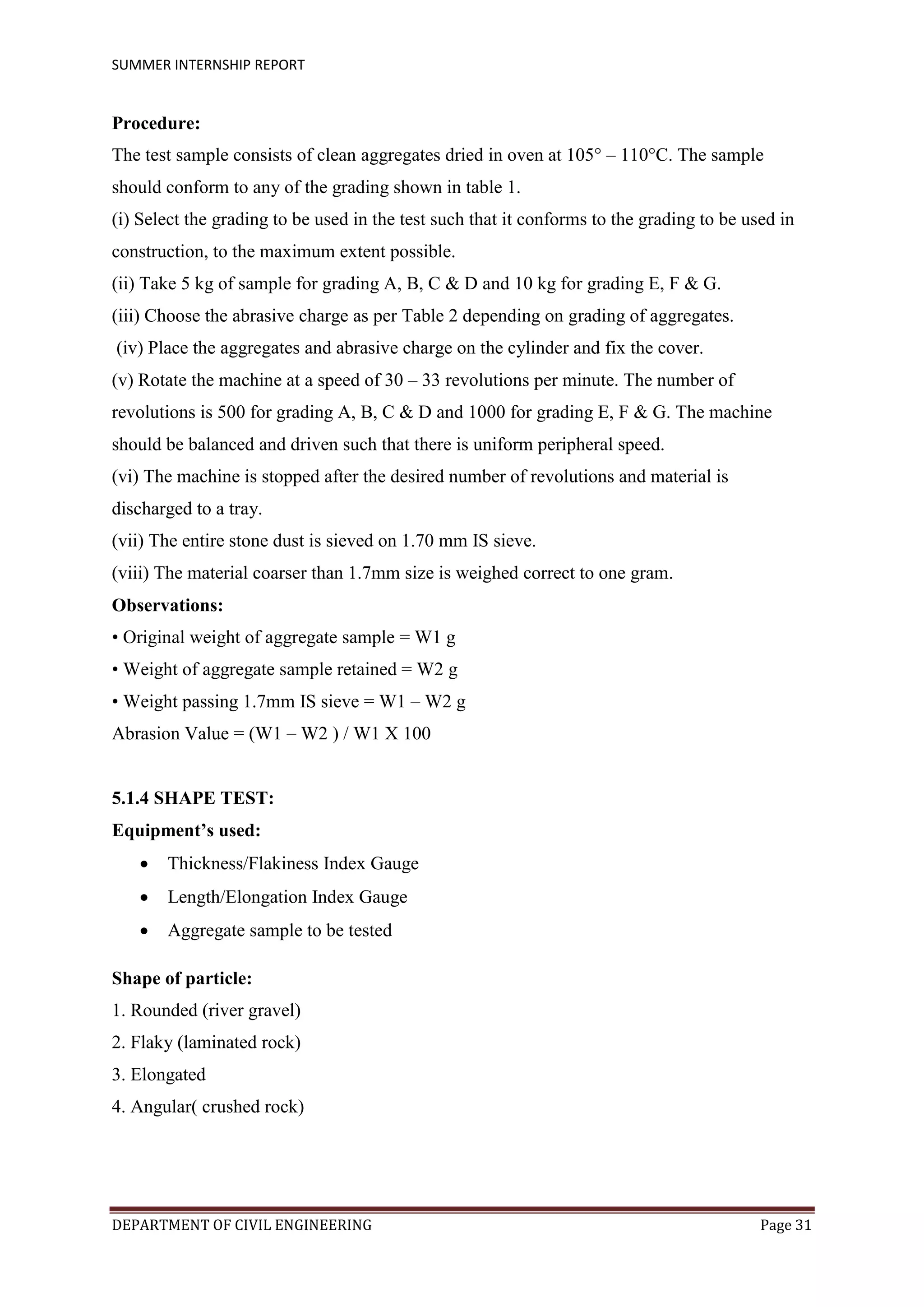 SUMMER TRAINING REPORT ON BUILDING CONSTRUCTION | PDF