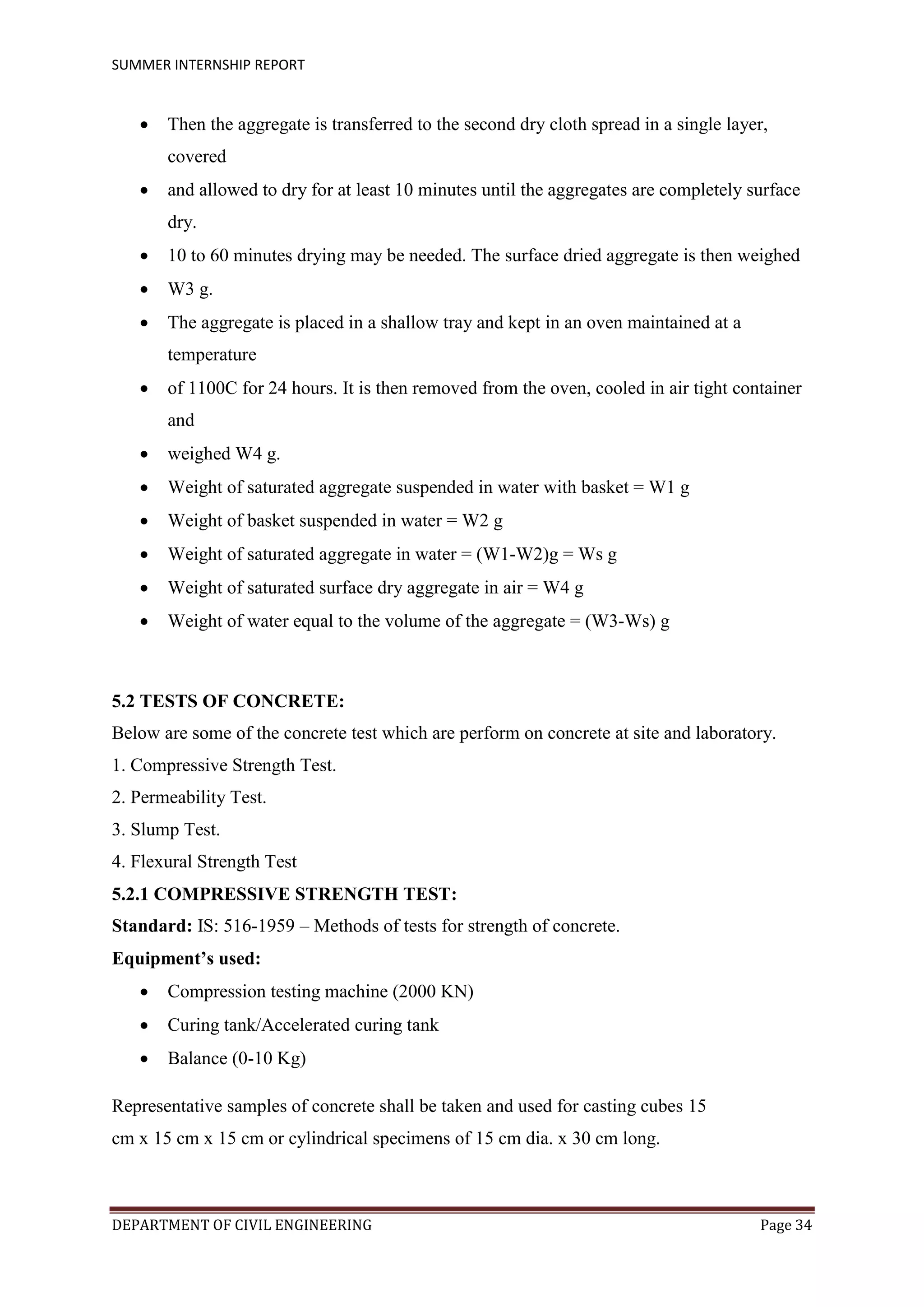 SUMMER TRAINING REPORT ON BUILDING CONSTRUCTION | PDF