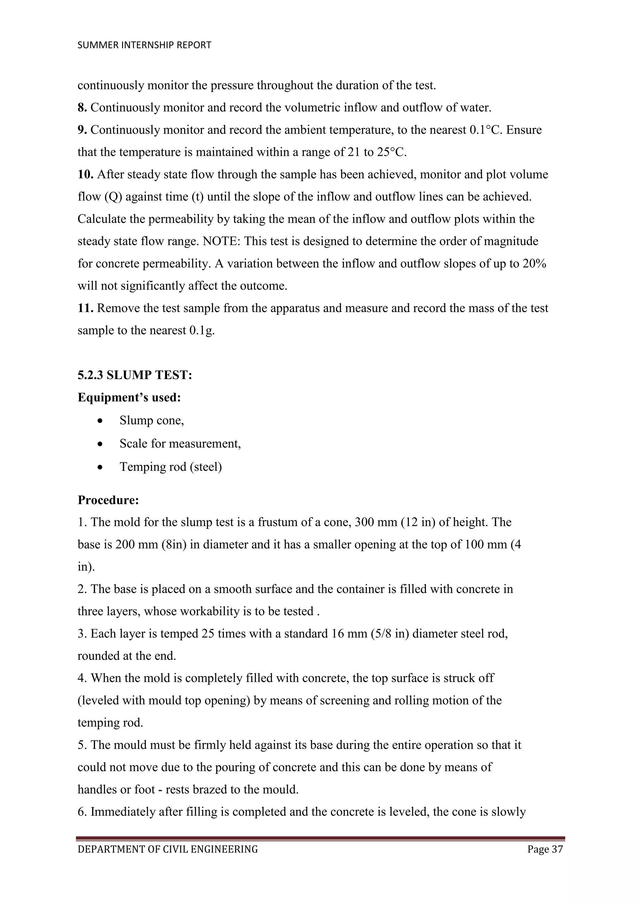 SUMMER TRAINING REPORT ON BUILDING CONSTRUCTION | PDF