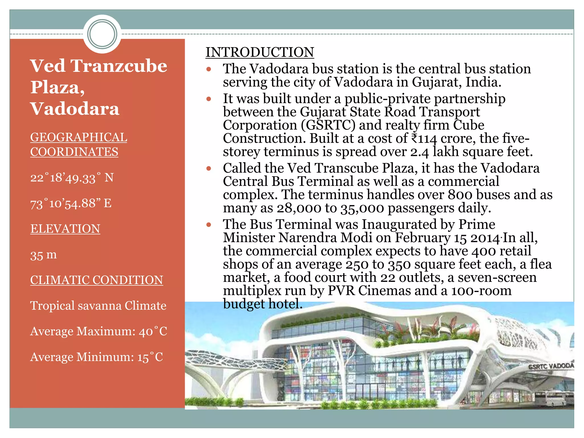 Ved tranzcube plaza, Vadodara | PPTX