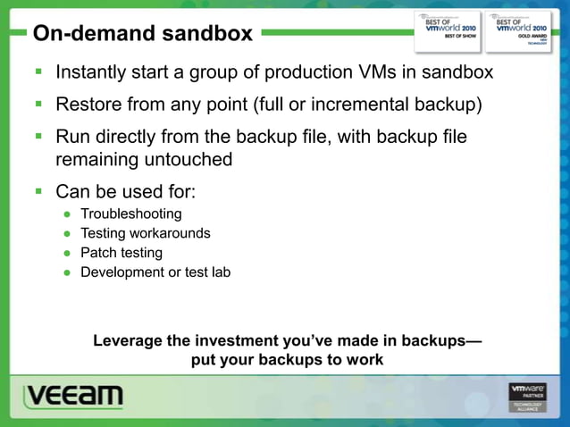Veeam backup and replication | PPTX | Operating Systems | Computer Software and Applications