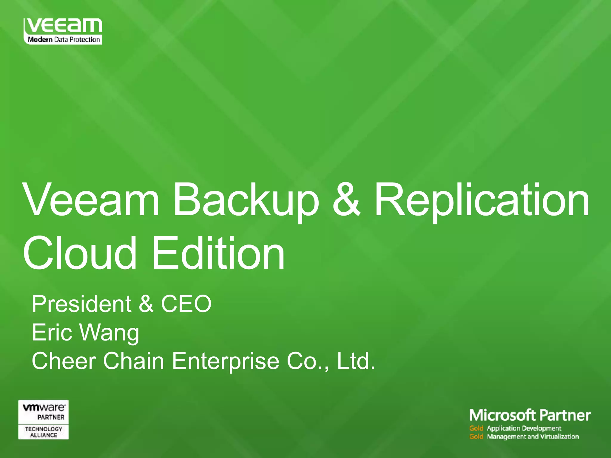 Veeam Backup Andreplicationcloudedition Ppt Free Download